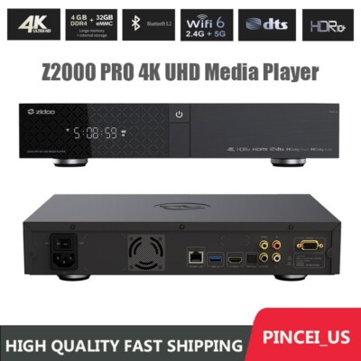 ZIDOO Z2000 PRO 4K UHD Media Player 64Bit Processor Support WiFi and ...