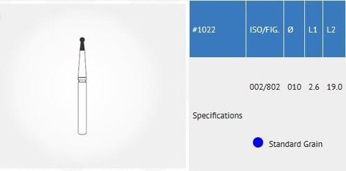Microdont USA Multi-use Diamond burs Round+Neck 802-010 Medium 10\Box ...