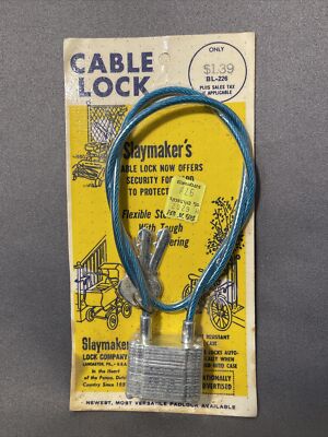 Slaymaker’s Cable Lock New Old Stock | eBay