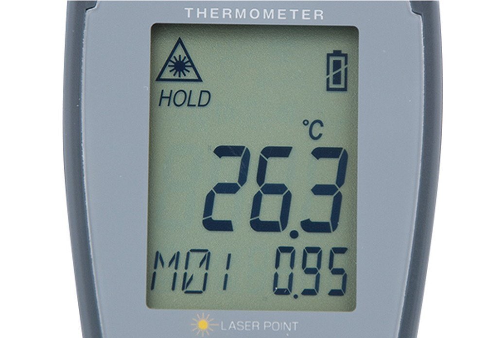 SHINWA Infared Thermometer Emissivity Adjustable Model Dual Laser ...