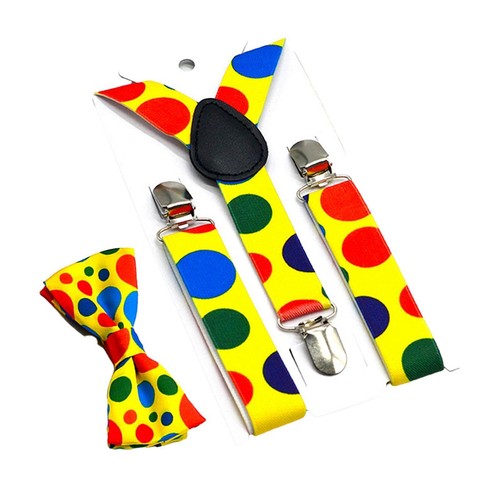 Suspender Bow Tie Set Kids Brace Bowtie Sets Clown Costume Props ...