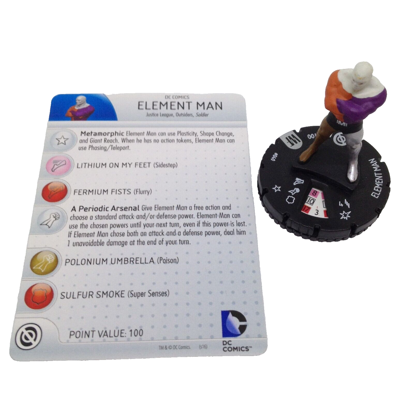 Heroclix DC World's Finest Element Man 040 Rare | eBay