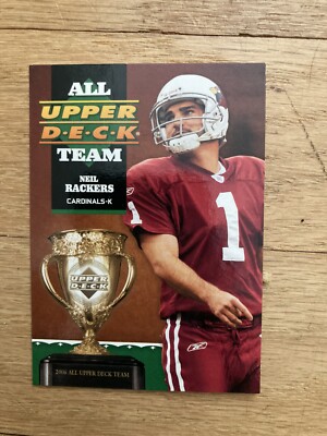 2006 All Upper Deck Team Neil Rackers #1AUDT-NR NFL Cardinals Football ...