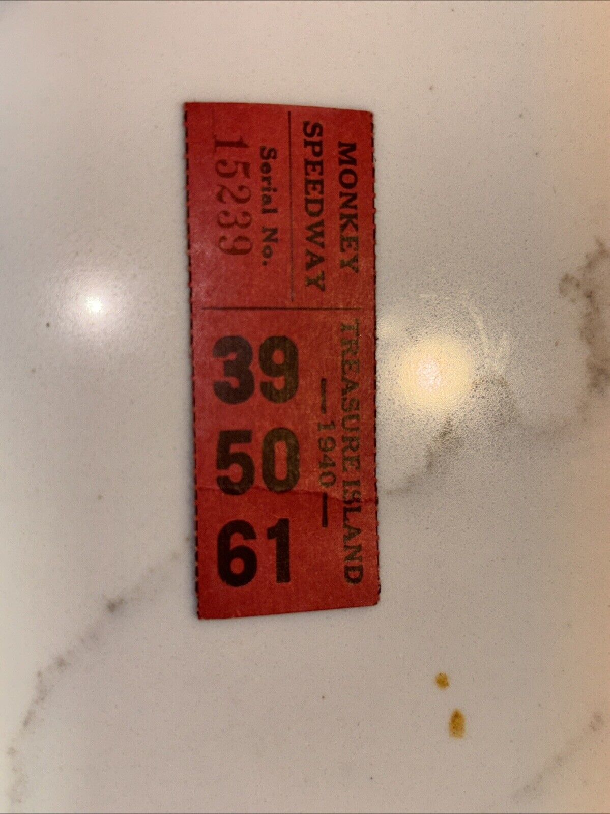 Treasure Island 1940 Monkey Speedway Ticket – Sistema de Gestión de la ...
