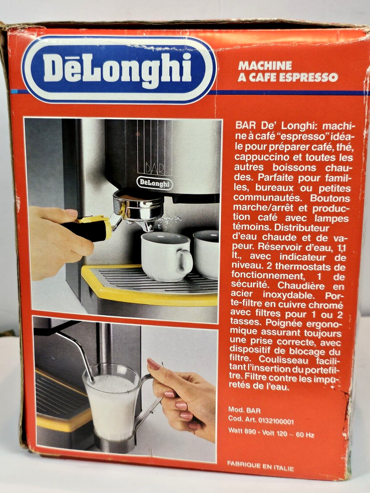 Delonghi Italian Retro Bar Espresso Cappuccino Coffee Maker Machine w ...