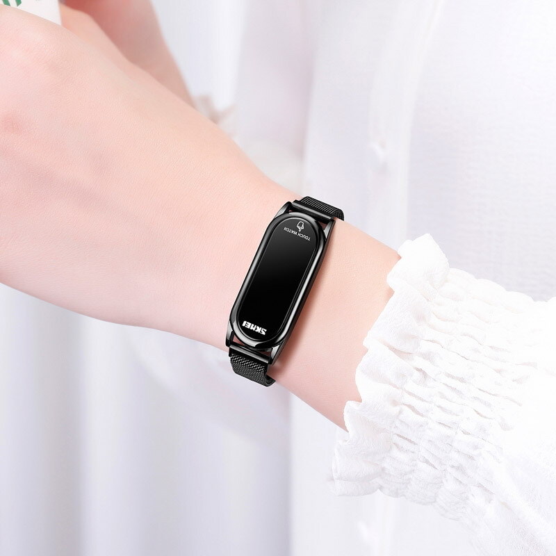 Women's Watch Digital LED Touch-Screen Date Waterproof Mesh Steel ...