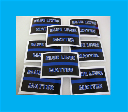 8 THIN BLUE LINE BLUE LIVES MATTER Sticker Decals 4 POLICE SUPPORT ...