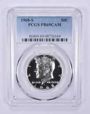 1968 S KENNEDY HALF DOLLAR PCGS PR69CAM "GEM" MB 5267 | eBay