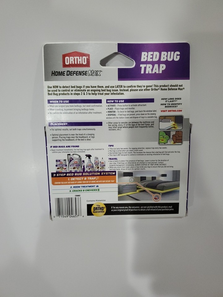 Ortho Home Defense MAX Bed Bug Traps (2 Pack) New | eBay
