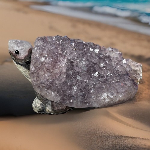 Natural amethyst clusters handmade Tortoise products Reiki healing ...