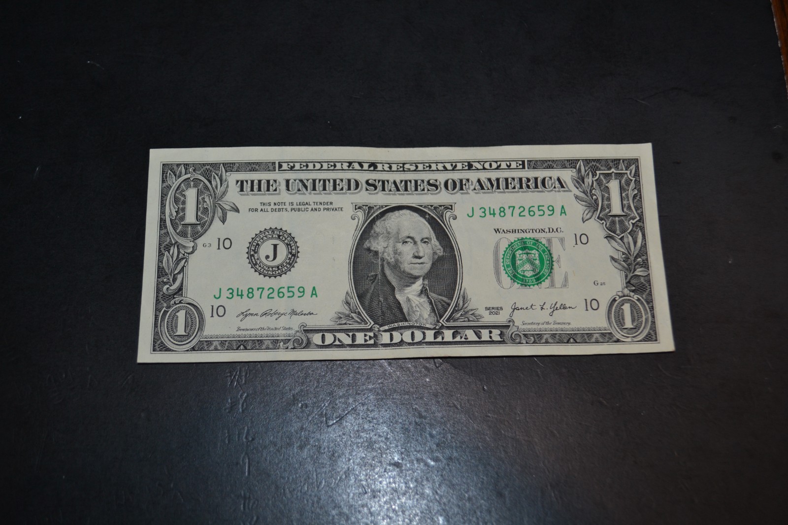 $1 DOLLAR BILL COMPLETE BROKEN LADDER 2-9 FANCY SERIAL NUMBER ...