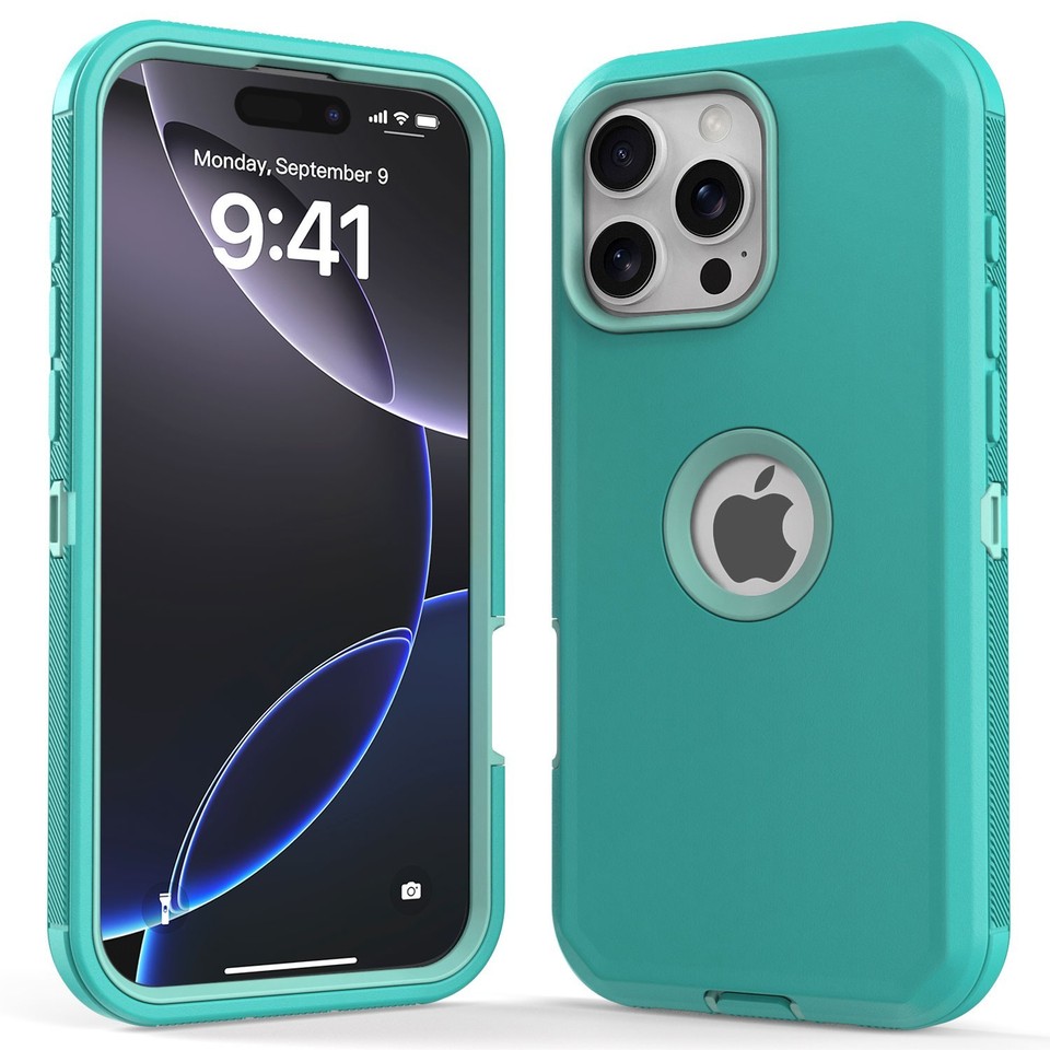 For iPhone 16 Pro Shockproof Hybrid Case Heavy Duty Rugged Cover With ...