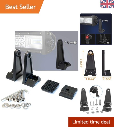 Universal LED Light Bar Mounting Bracket - Heavy-Duty Aluminum, Black ...