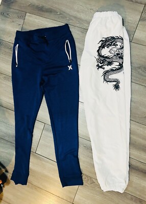 Boys LOT 2- Hurley Anime Joggers Sweatpants XLarge Athletic Pants Blue ...