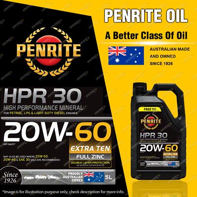 Penrite HPR 30 20W-60 Engine Oil 5L for Holden Frontera Jackaroo Rodeo ...