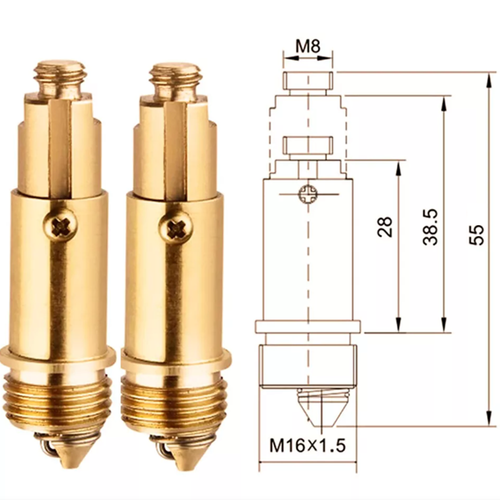 2 PCS Brass Basin Sink Bath Replacement Waste Easy Pop Up Click Clack ...
