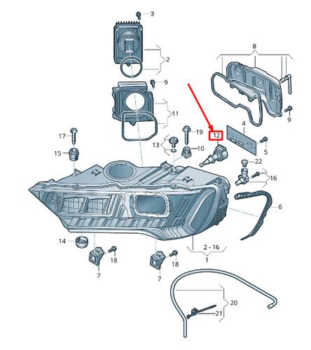NEW AUDI Q7 4M HEADLIGHT RANGE CONTROL MOTOR 4M0941295 ORIGINAL | eBay