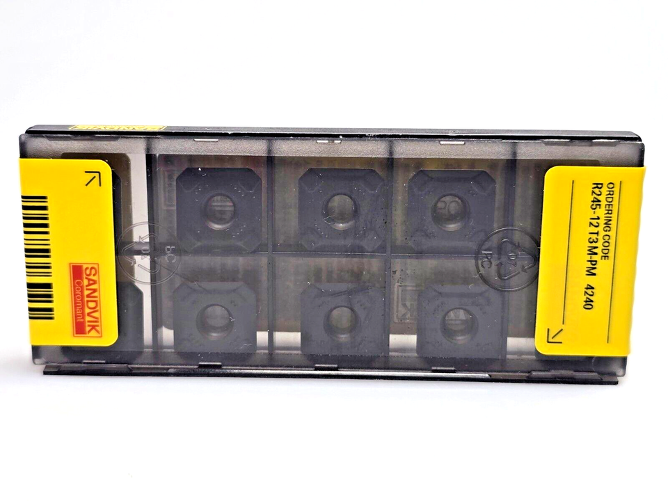 Sandvik Coromant R245-12 T3 M-PM 4240 Carbide Milling Inserts (Box of ...