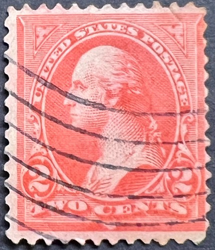 Scott#: 267 - George Washington 2¢ 1895 BPE Perf 12 used single stamp ...