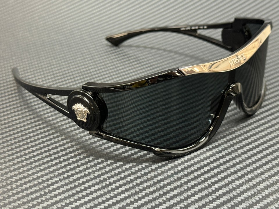 VERSACE VE4475 GB1 87 Black Grey Unisex 60 mm Sunglasses | eBay