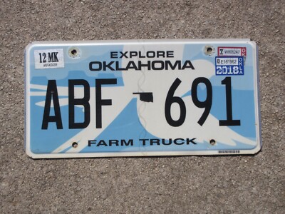 2018 Oklahoma Farm Truck License Plate OK Scissor-tailed Flycatcher ...