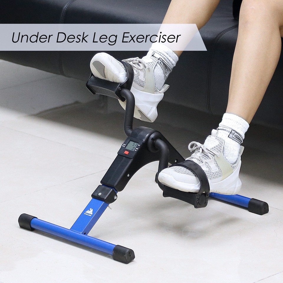 Foldable Mini Exercise Bike Portable Under Desk Arm & Leg Pedal Trainer ...