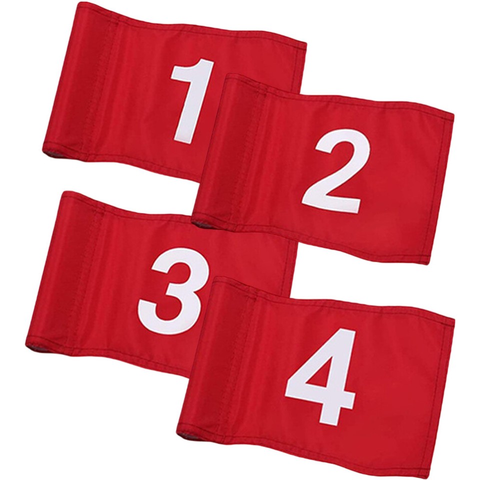 4Pcs Practice Golf Target Flag Golf Flag Numbered Golf Flag for Yard ...