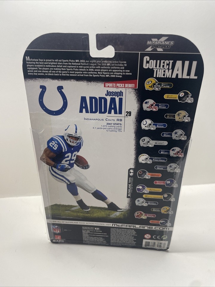 2008 McFarlane NFL Joseph Addai #29 Indianapolis Colts Series 17 - NIP ...