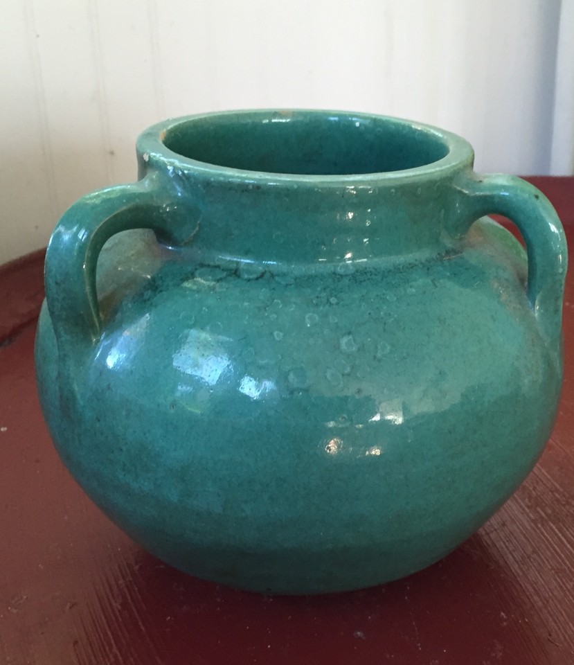 Antique Arts & Crafts Mission Turquoise Pottery Vase Tyg 1910 Urn Early ...