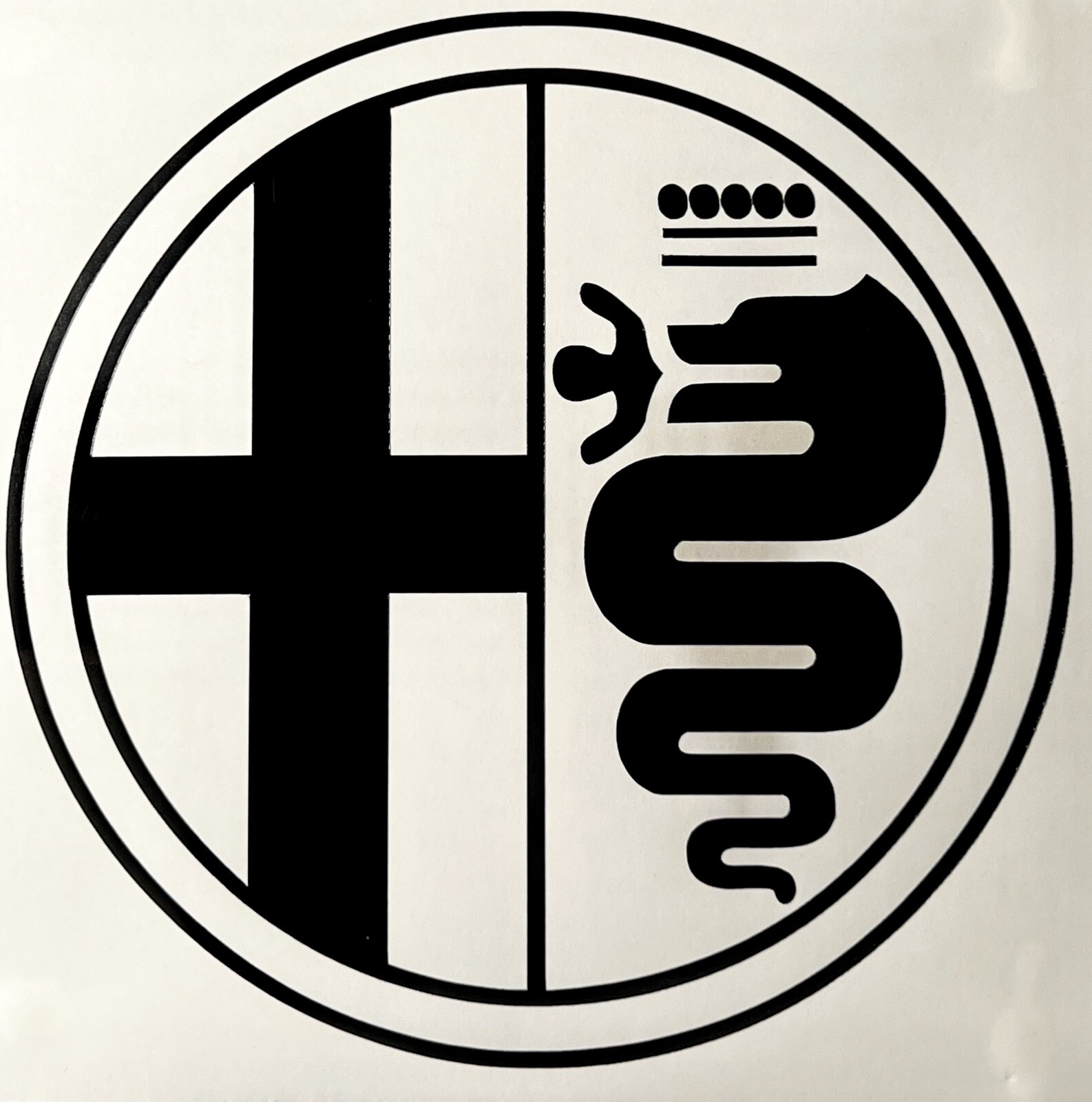 Alfa Romeo Vinyl Decal 147 Giulia Stelvio Mito Giulietta GT 102mm Many ...