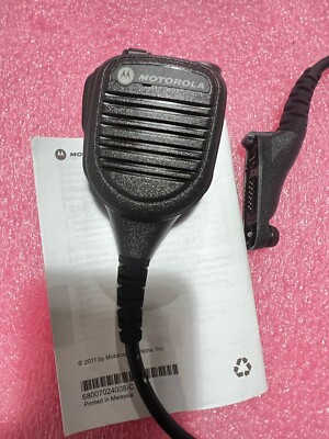 Motorola PMMN4060B Remote Speaker Mic 24" RSM 3.5mm Ear Jack APX 3000 ...