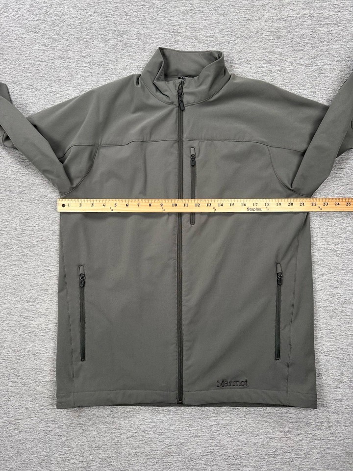 Marmot M3 Jacket Mens Large Gray Softshell Full Zip Outdoor Hiking ...