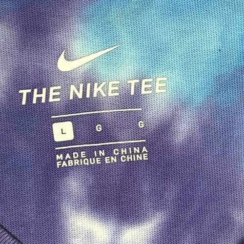 The NIKE Tee Tie Dye T-Shirt Multi Color Graphic Swoosh Cotton Tee Mens ...