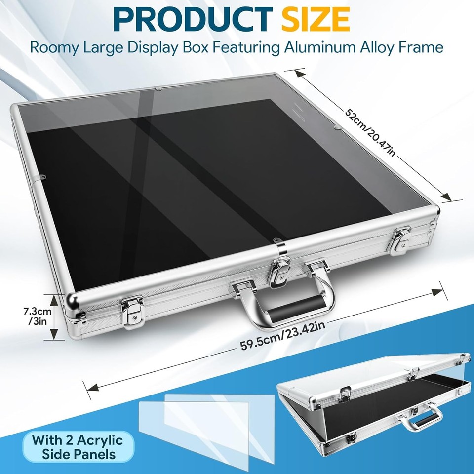 24"x20" Aluminum Show Display Case, Trade Show Display Case with Two ...