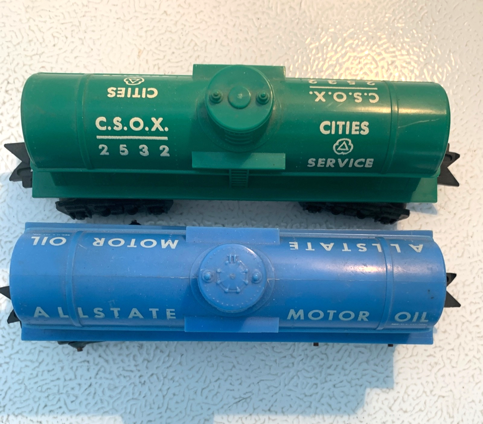 Lot of 2 Marx O gauge Single Dome 8 Wheel Tank Cars CSX and Allstate | eBay