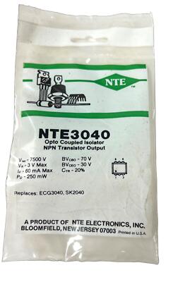 NTE3040, NTE ELECTRONICS, Optoisolator NPN Transistor Outpu, Lot of 4 | eBay