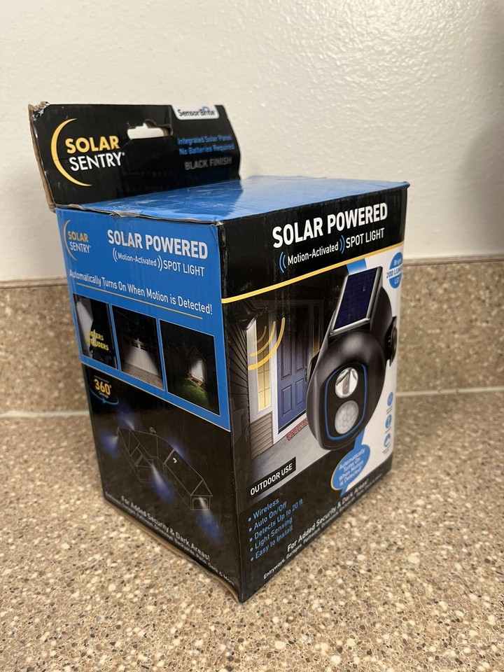 Solar Sentry Solar Powered Motion Activated Spotlight | eBay