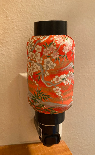 Cherry blossom Oriental Japanese Washi Night Light Lamp Candle Home ...