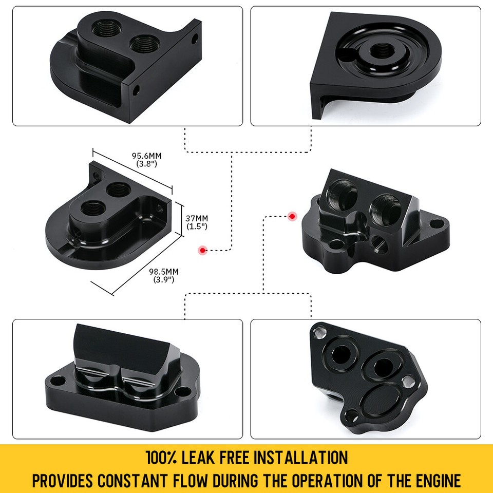 FOR 2011-23 FORD 5.0 COYOTE OIL FILTER RELOCATION KIT MUSTANG GT / F150 ...