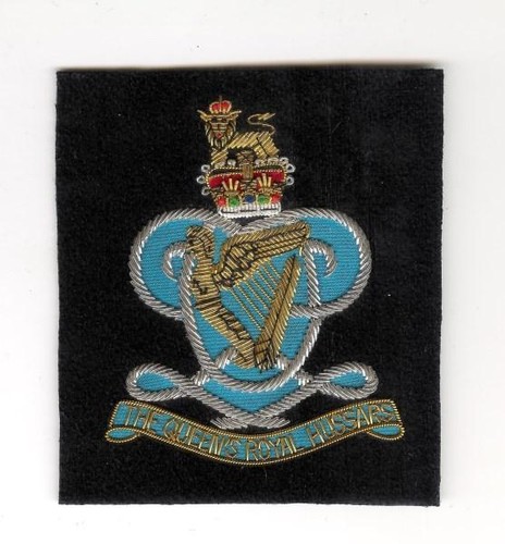 QUEEN'S ROYAL HUSSARS ( QRH ) BLAZER BADGE | eBay