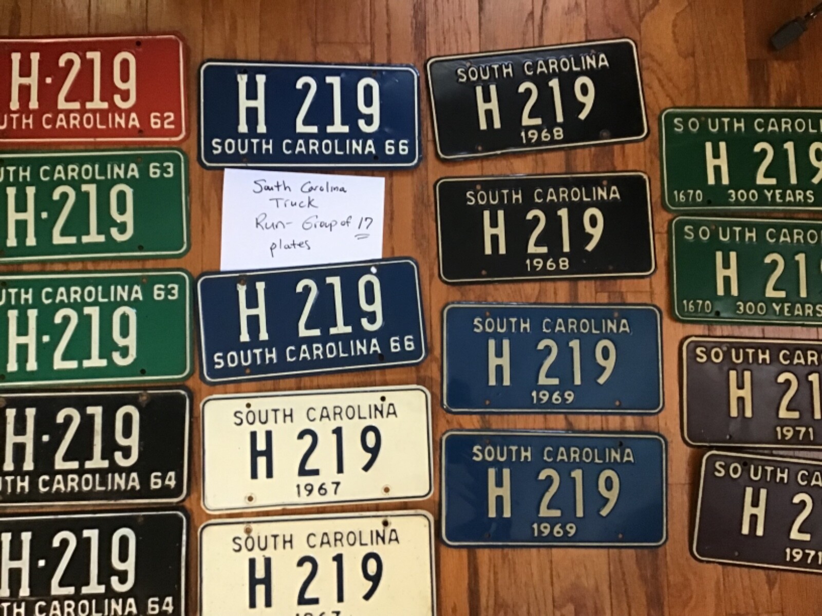 Group of 17 South Carolina Truck License Plate Tag 1962 - 1971 (no 65 ...