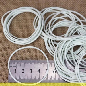 50 PCS Rubber Bands White Color Rubber Elastic Bands Office Home Rubber ...