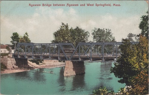Railroad Bridge between Agawam and West Springfield Massachusetts 1910s ...