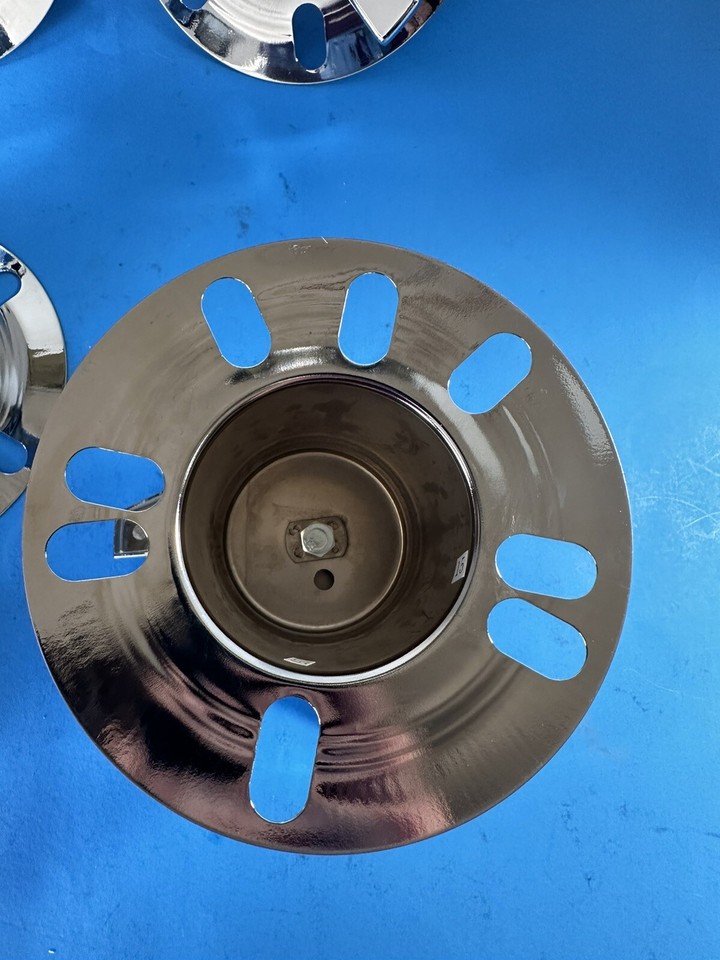 (4) 3 BAR SWEPT SPINNER CENTER CAPS 5 LUG CRAGAR SST WHEELS 3.17"OD, NO ...