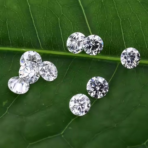 Certified 0.80mm Round Cut Diamond D Color FL Clarity 2 Pcs Diamond Lot ...