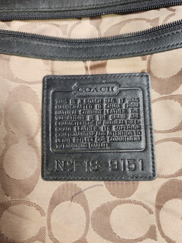 Coach Vintage Legacy Duffel Bucket Shoulder Hobo Bag Black Leather F1S ...
