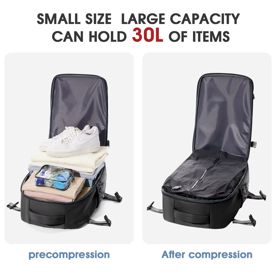 Vacuum Compression Travel Backpack Large Laptop Bag for Men Women ...