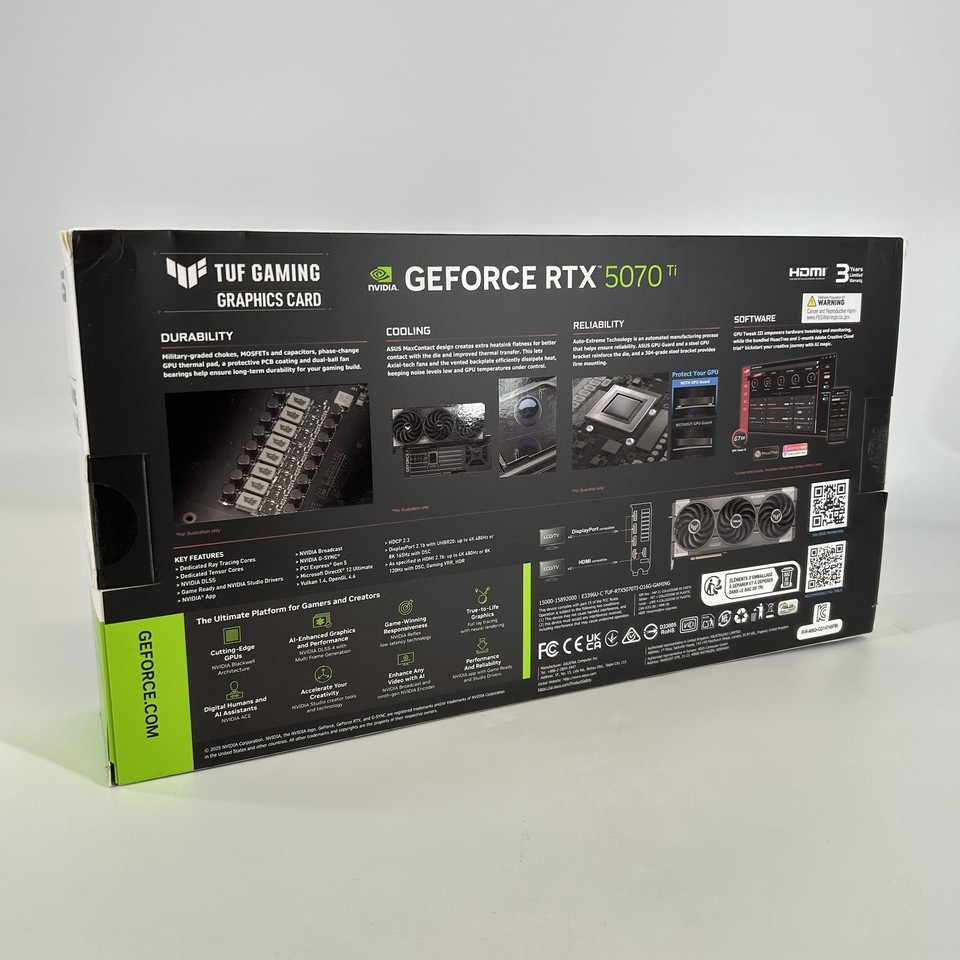 ASUS TUF OC GeForce RTX 5070 Ti 16GB RAM - Graphics Card - Open Box ...