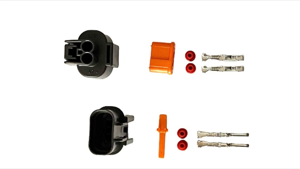 2 Pin Plug Connector Male Female Knock Sensor Lamp FOR DSM 1G 2G EVO ...