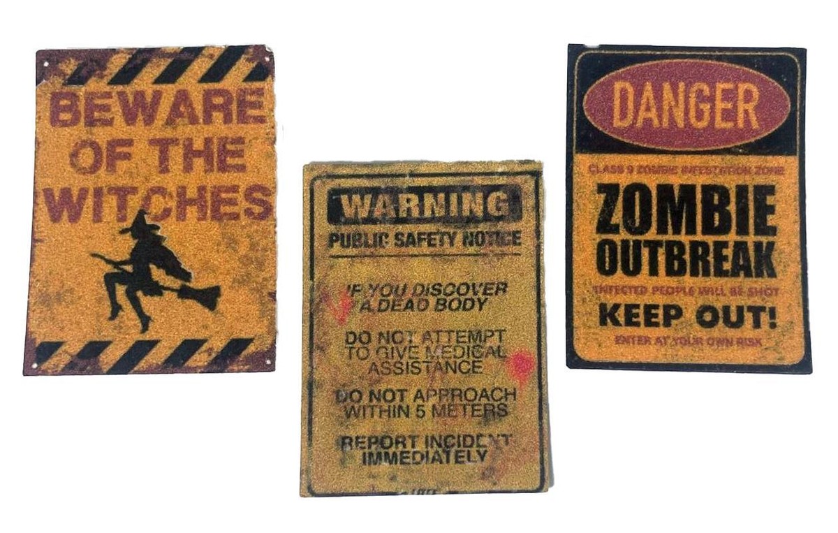 Halloween Beware Signs